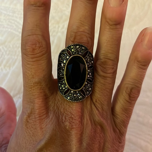 Avon | Jewelry | Nib 20 Avon Faceted Jet Ring | Poshmark